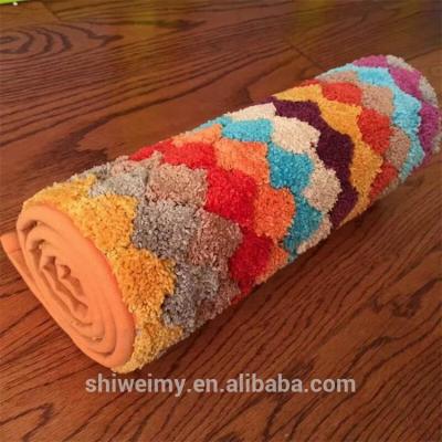China Hot sales colorful stripe microfiber doormat, Kitchen mat, bath mat for sale