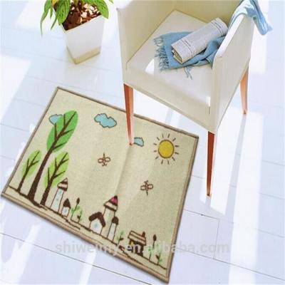 China Cute anti slip printed nylon cartoon home mat for sale