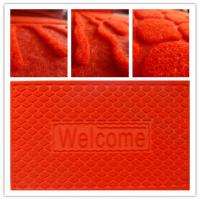 China Custom WELCOME embossed pvc backing entrance mat for sale