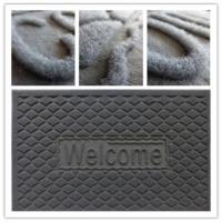 China Custom WELCOME embossed pvc backing entrance mat for sale