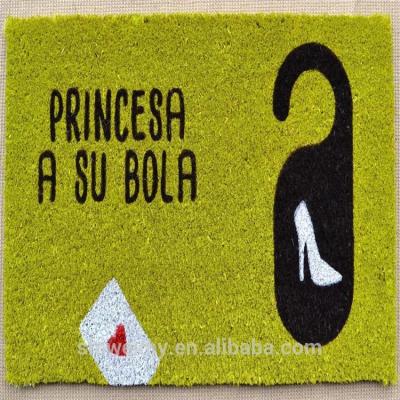 China Coco fiber animal printed door mat with PVC backing for sale