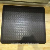 China Plaid and diamond pattern Black PU kitchen anti-fatigue floor mat for sale