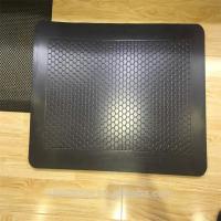 China Plaid and diamond pattern Black PU kitchen anti-fatigue floor mat for sale