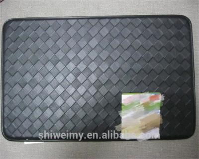 China Plaid surface PU with NBR anti-fatigue kitchen feet mat for sale