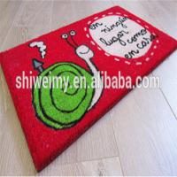 China Hot sales coconut natural fiber printed door mat for sale