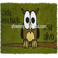 China Hot sales coconut natural fiber printed door mat for sale