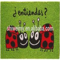China Hot sales coconut natural fiber printed door mat for sale