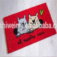 China Hot sales coconut natural fiber printed door mat for sale