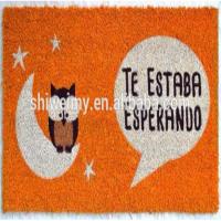 China Hot sales coconut natural fiber printed door mat for sale