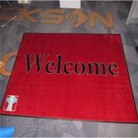China Nylon material pvc backing printed brand logo entrance mat for sale