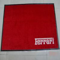 China Nylon material pvc backing printed brand logo entrance mat for sale