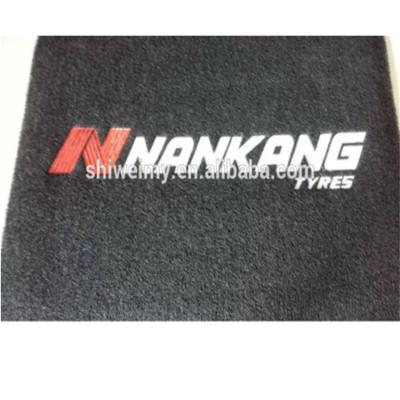 China Logo embossed PVC spinning door mats for sale