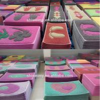 China Logo embossed PVC spinning door mats for sale