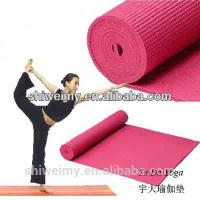 China Comfortable Gym PVC Yoga Mat Anti - Slip Feature Flat Plain Surface for sale