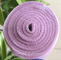 China Comfortable Gym PVC Yoga Mat Anti - Slip Feature Flat Plain Surface for sale