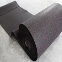 China Black Rubber Sports Flooring , Gym Sports Flooring Anti - Slip Feature for sale
