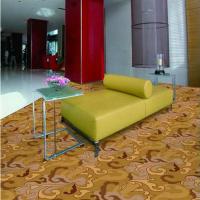China Nylon Material Hotel Carpet Flooring , Brown Printed Fire Resistant Rugs for sale