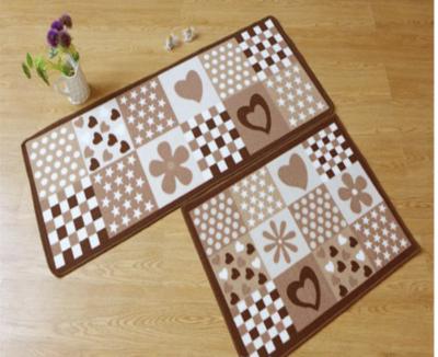 China Mini Table Commercial Door Mats Anti - Slip Cafe Pattern Nylon Material for sale