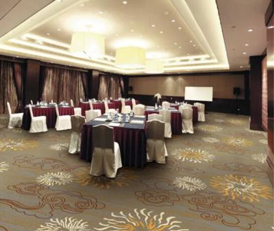 China Lobby PVC Carpet Flooring / Commercial Carpet Flooring Flower Pattern for sale