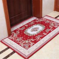China Floral Braided Polyester Area Rugs Anti - Slip Feature Customized Size for sale