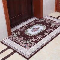 China Floral Braided Polyester Area Rugs Anti - Slip Feature Customized Size for sale