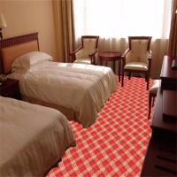 China Decorative Room Carpet Flooring Colorful Printed Grid Pattern Wilton Design for sale