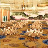China Flower Printed PVC Carpet Flooring 80% Wool 20% Nylon Jacquard Style for sale