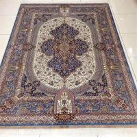 China Aubusson Style Hand Knotted Wool Area Rugs With Fringe Soft Feature for sale