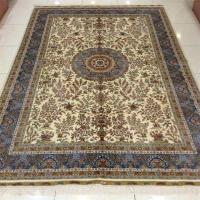 China Aubusson Style Hand Knotted Wool Area Rugs With Fringe Soft Feature for sale