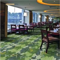 China Green Hand Knotted Woolen Carpets Axminster Green Forest Pattern Design for sale