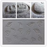 China Brown Polyester Carpet Tiles Embossed Pvc Backing Anti - Slip Feature for sale