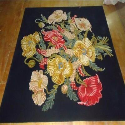 China Chinese Style Handmade Woollen Carpet / Hand Tufted Wool Rug Firproof Feature for sale
