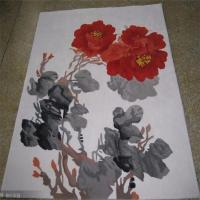China Chinese Style Handmade Woollen Carpet / Hand Tufted Wool Rug Firproof Feature for sale
