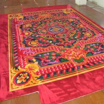 China Colorful Hand Tufted Wool Rug 8x10 Anti - Slip Feature Customized Size for sale