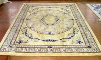 China Living Room 100 Wool Rug 8x10 Embroidered Pattern Hand Carved Technics for sale