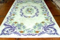 China Living Room 100 Wool Rug 8x10 Embroidered Pattern Hand Carved Technics for sale