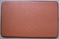China Dark Orange Flat Door Mat , Anti Fatigue Floor Mats Chequer Pattern for sale