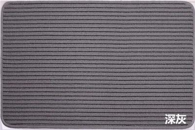 China Ribbed Red Flat Door Mat / Polypropylene Outdoor Mats Striped Pattern for sale