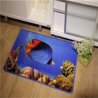 China Non Slip Printed Nylon Flat Door Mat , Indoor Outdoor Welcome Mats for sale