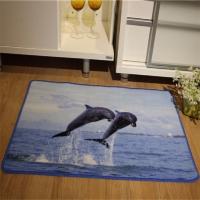 China Non Slip Printed Nylon Flat Door Mat , Indoor Outdoor Welcome Mats for sale
