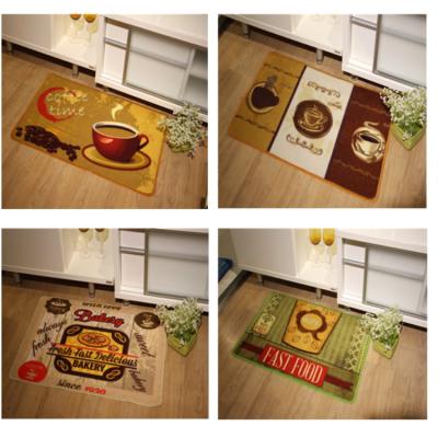 China Flat Indoor Door Mats Coffee Shop Logo Nylon Material Oriental Design for sale