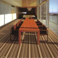 China Shaggy Cut Pile Carpet Tiles Stripe Style Machine Woven Technics for sale