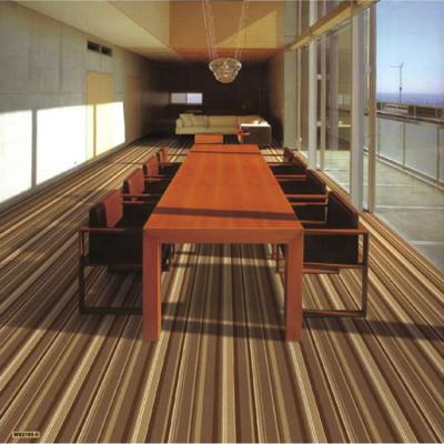 China Shaggy Cut Pile Carpet Tiles Stripe Style Machine Woven Technics for sale