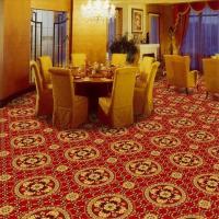 China Commercial Kitchen Flooring Red With Yellow Color Flower Filled Drawing for sale
