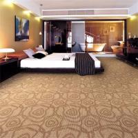 China Modern Commercial Floor Coverings Red Circle Surface High Cut Low Loop for sale