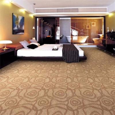 China Modern Commercial Floor Coverings Red Circle Surface High Cut Low Loop for sale