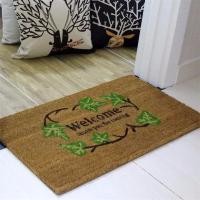 China Brown Coir Entrance Matting , Coir Logo Mats Healthy Environmental Function for sale