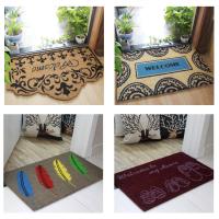 China Brown Coir Entrance Matting , Coir Logo Mats Healthy Environmental Function for sale