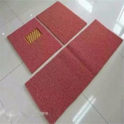 China Plain Coir Entrance Matting 3 Pieces Set Auto Foot Design Anti - Slip Feature for sale
