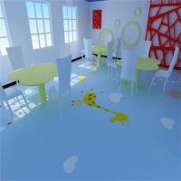 China Blue Kindergarten Plastic Floor Tiles Cartoon Pattern UV Protection for sale